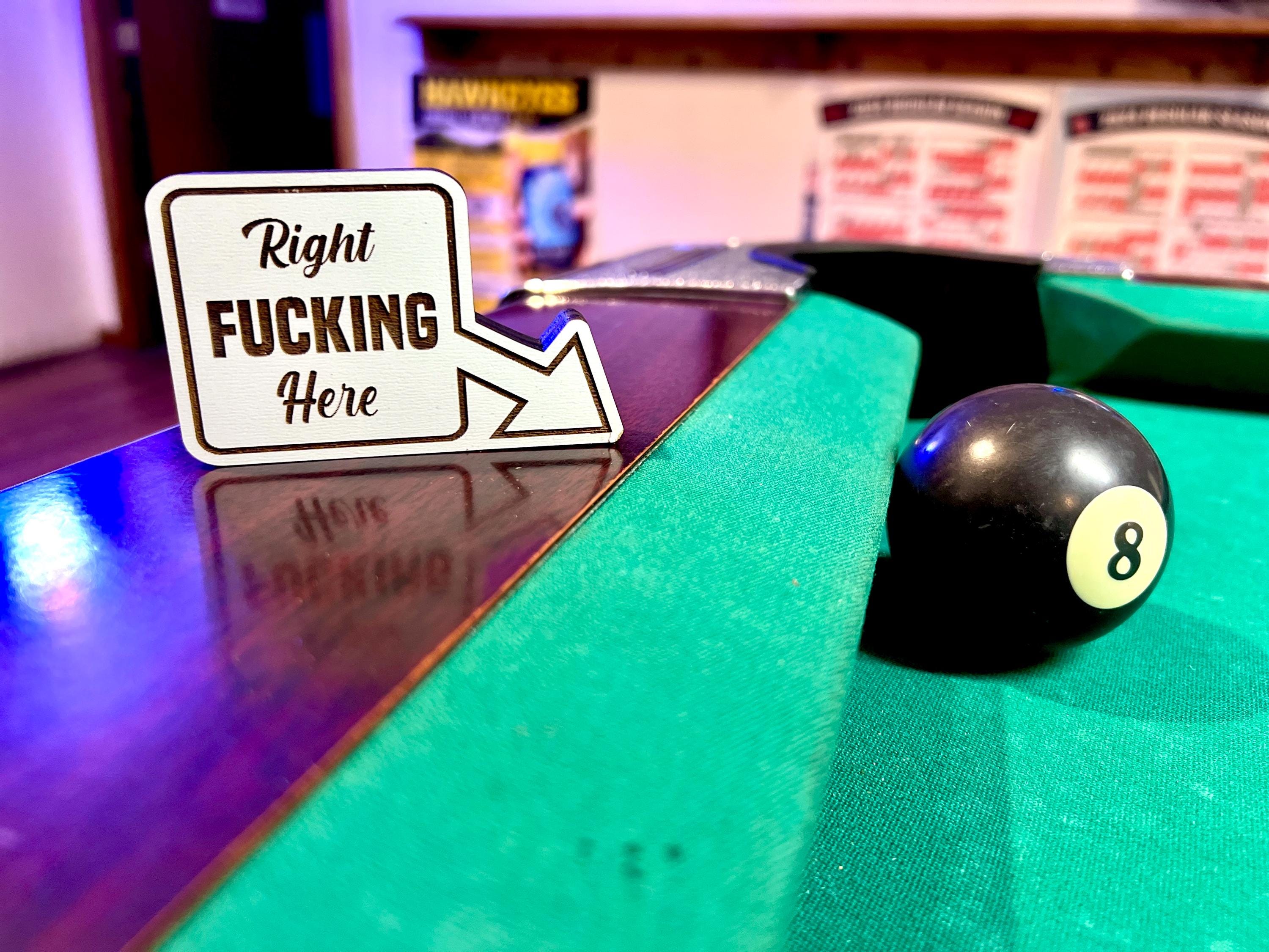 8 Ball Pocket Marker, Right Fucking Here; APA, Mark Your Pocket ...