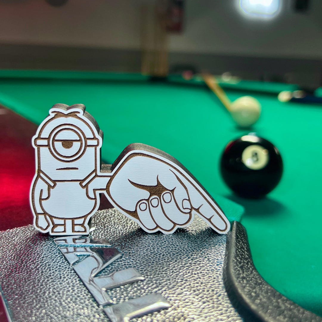 8 Ball Pocket Marker, Minion, APA, Mark Your Pocket, Billiard Gift ...