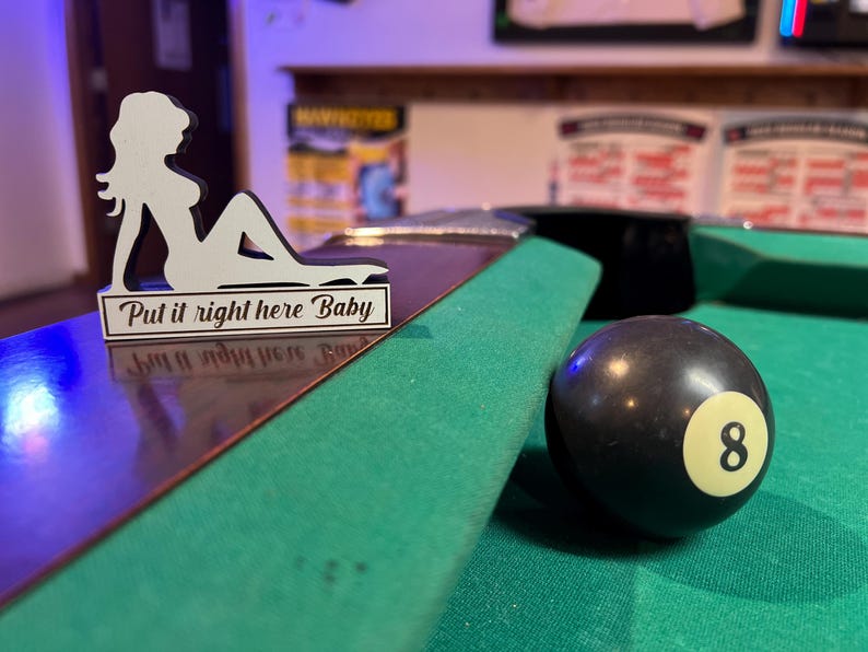 8 Ball Pocket Marker, Woman Silhouette; APA, Mark Your Pocket, Billiard ...