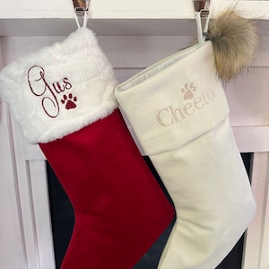 Embroidered - Velvet Christmas Stockings - Design Your Own - Etsy