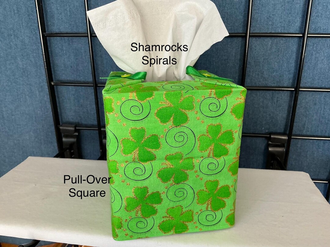 Tissue Box Cover Pull-over Square Cube Fabric Holder Decoration St ...