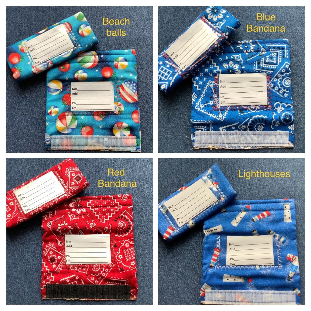 Handle ID Wraps Tags Luggage Backpack Baggage Suitcase - Etsy