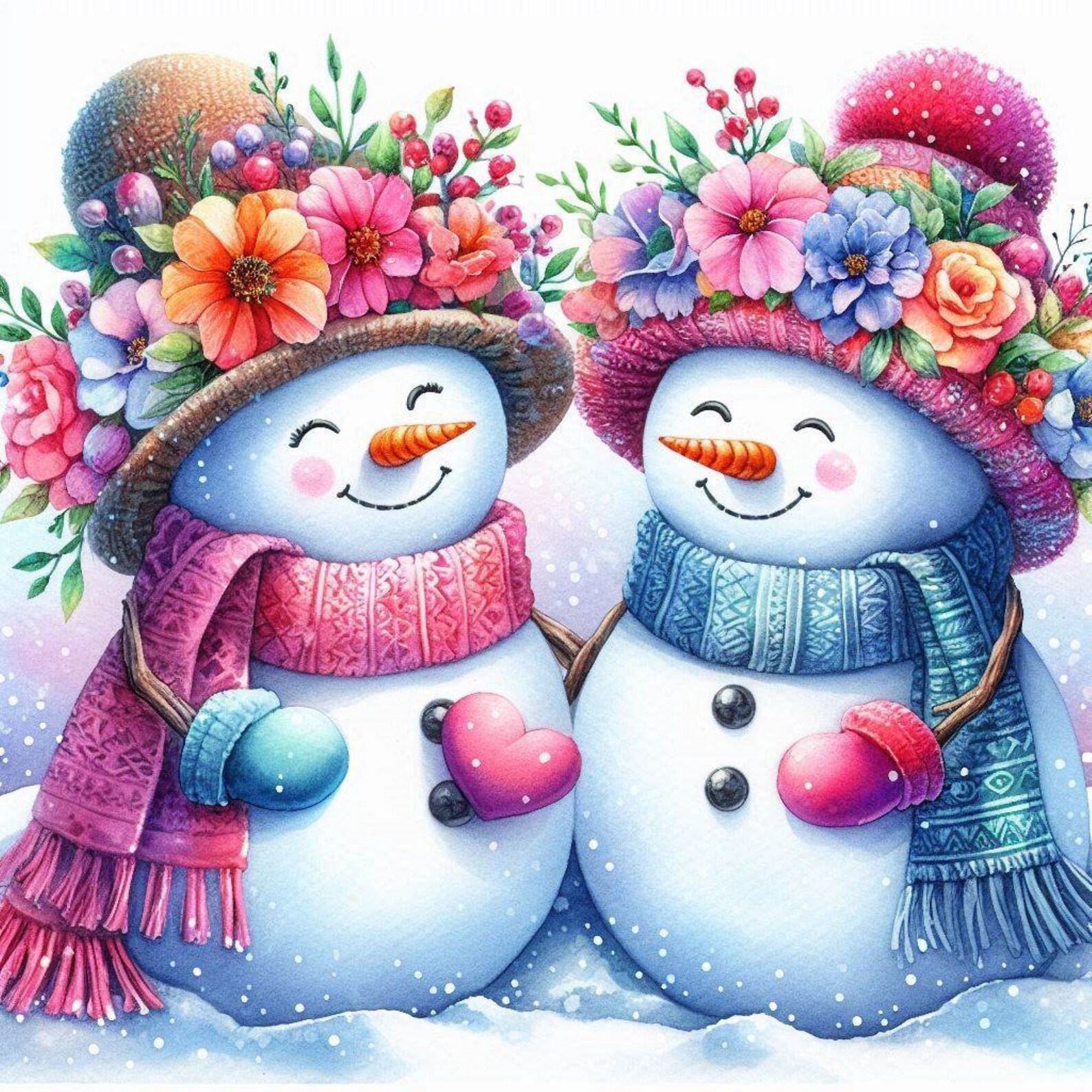 Christmas Snowman Printable, Clipart for Decoupage, Scrapbooking ...