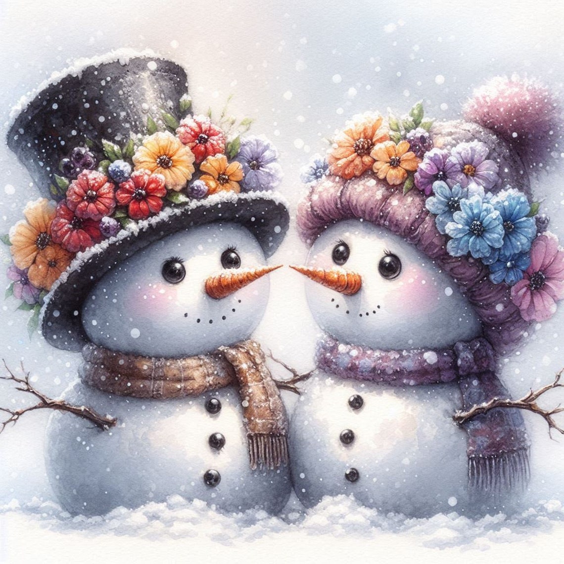 Christmas Snowman Printable, Clipart for Decoupage, Scrapbooking ...