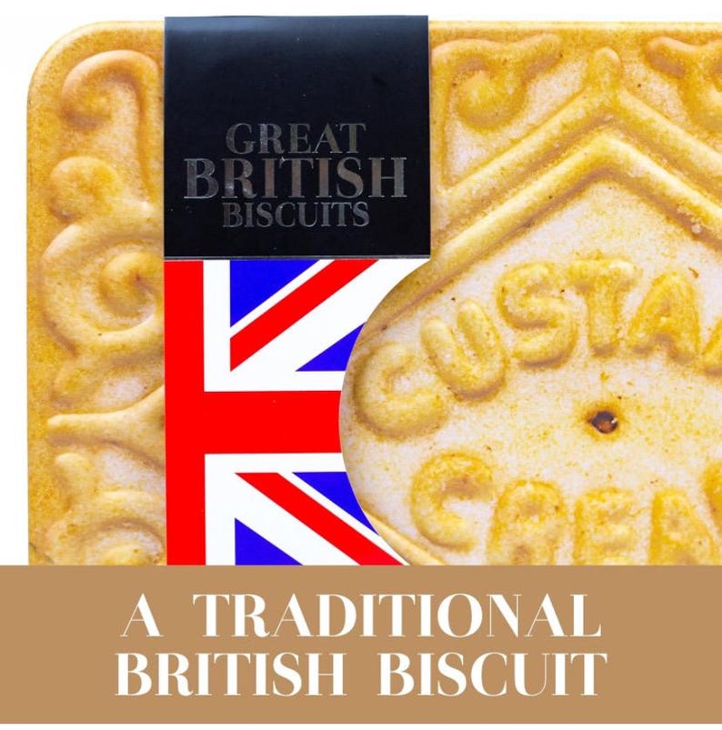 Giant Custard Cream Biscuits Gift Set Christmas Tin - Etsy