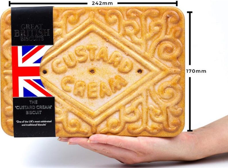 Giant Custard Cream Biscuits Gift Set Christmas Tin - Etsy