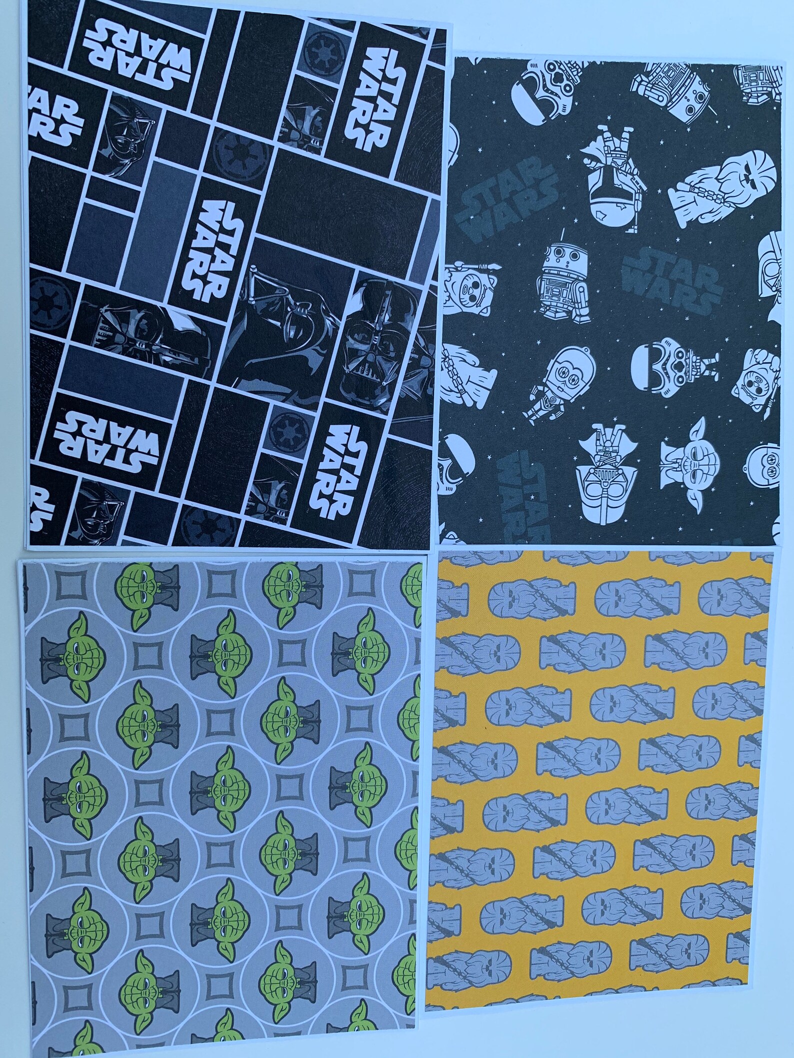 10 Handmade Star Wars Cards With White Envelopes and Optional ...