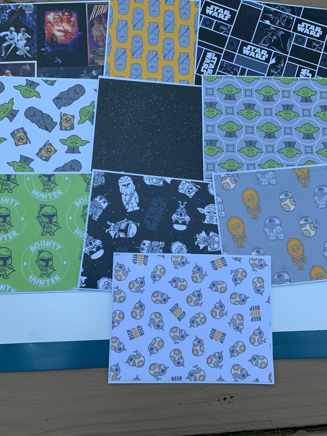 10 Handmade Star Wars Cards With White Envelopes and Optional ...