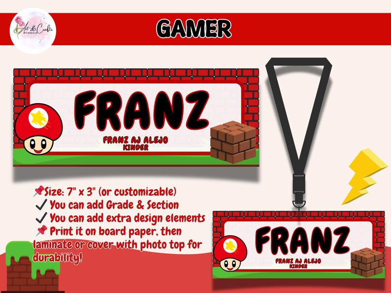Editable Kids Name Tags Canva Template | 20 Editable Designs ...