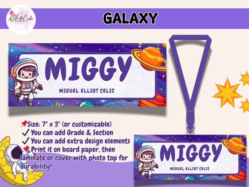 Customizable Name Tags for Kids | 20 Editable Designs | Canva | Digital ...