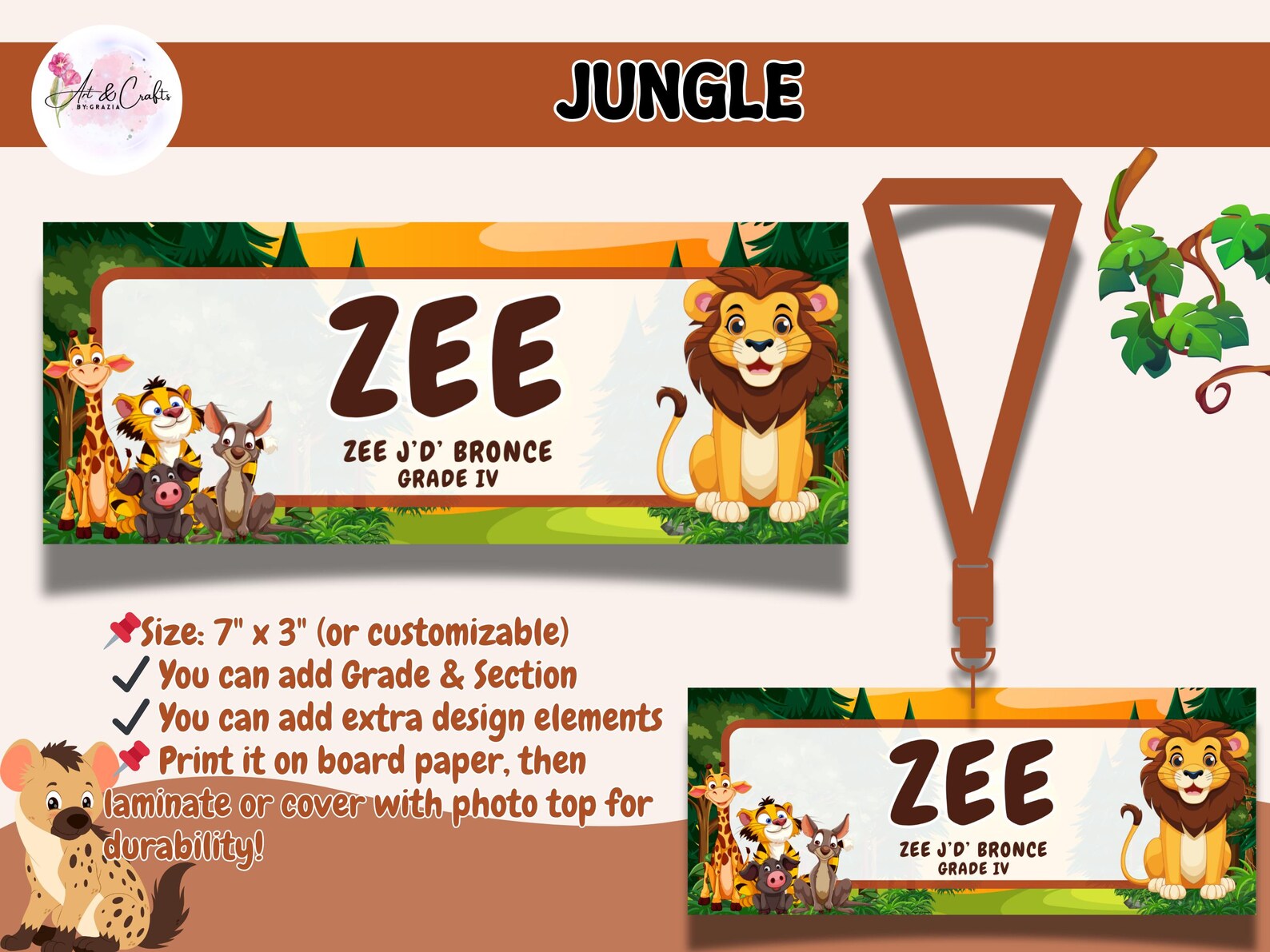 Customizable Name Tags for Kids | 20 Editable Designs | Canva | Digital ...