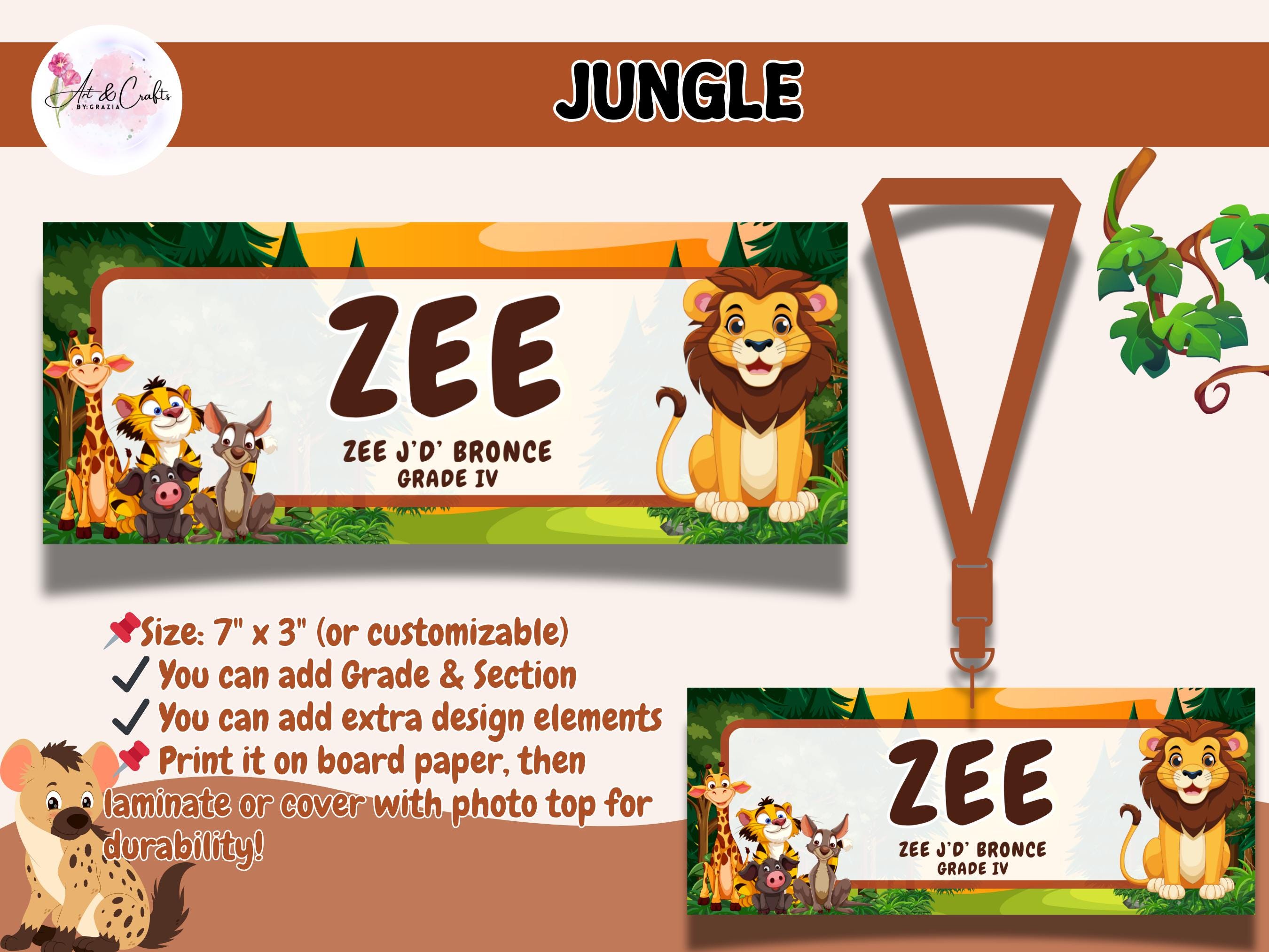 Customizable Name Tags for Kids | 20 Editable Designs | Canva | Digital ...