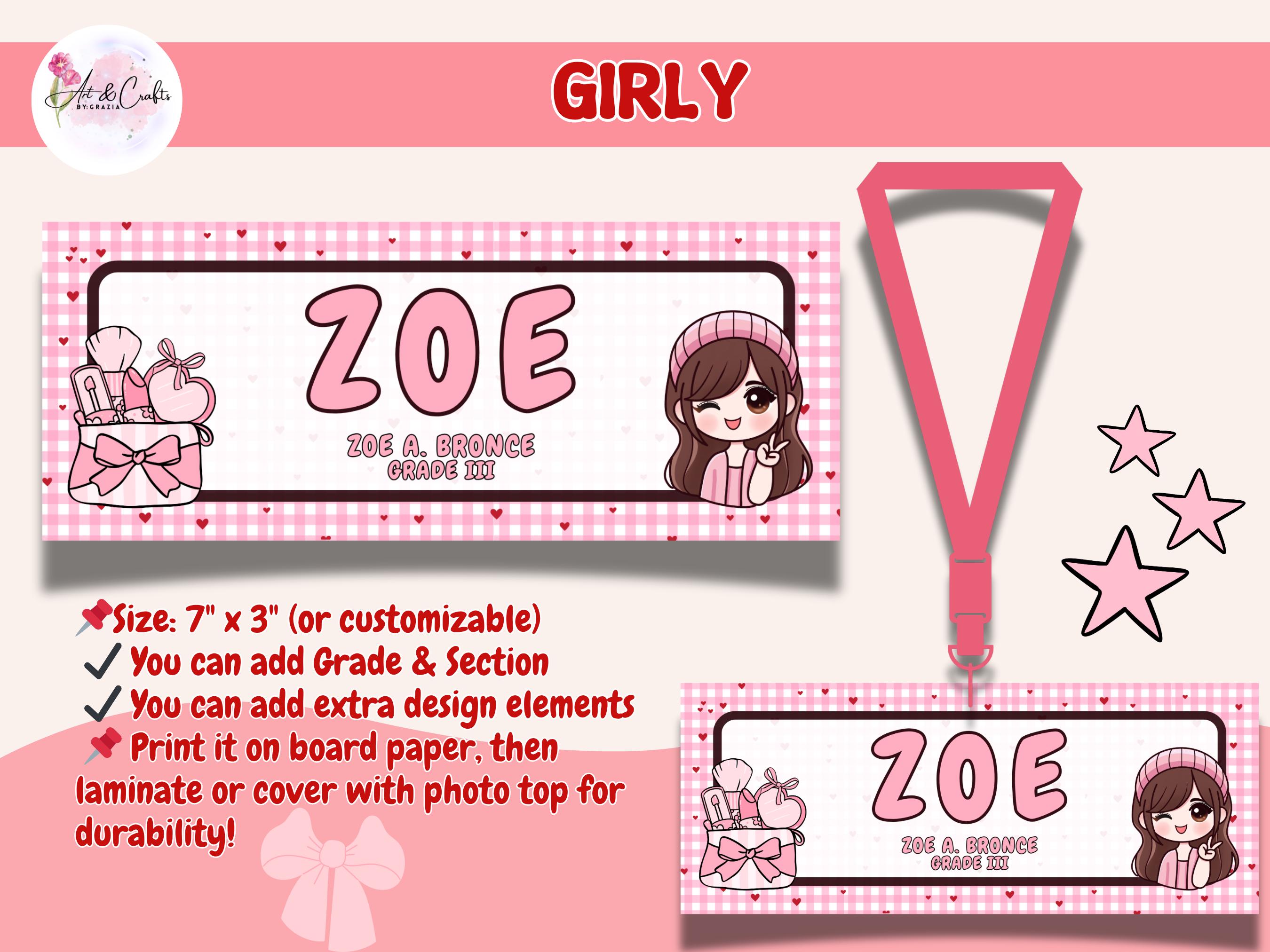 Customizable Name Tags for Kids | 20 Editable Designs | Canva | Digital ...