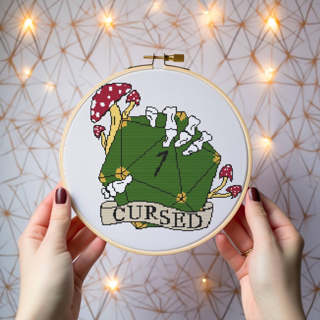 Dungeons and Dragons Cursed Die Cross Stitch Pattern (PDF Pattern) - Etsy