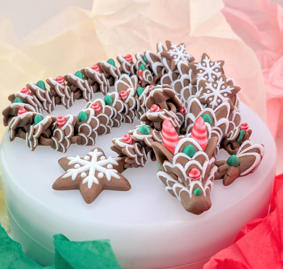 Gingerbread Dragon in Long and Baby Options! Candy Cane Swirls! New ...