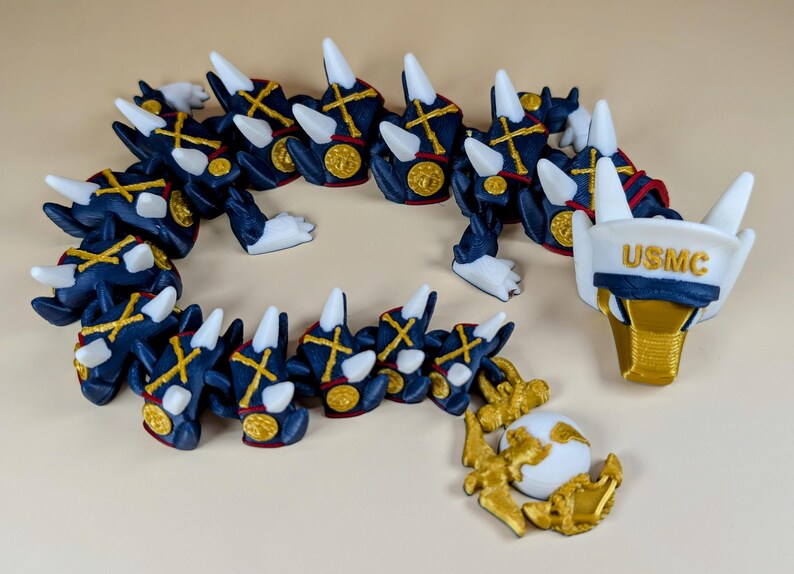US Military Dragon Fidget Toy: Army, Navy, Marine - Ammo Can Display ...