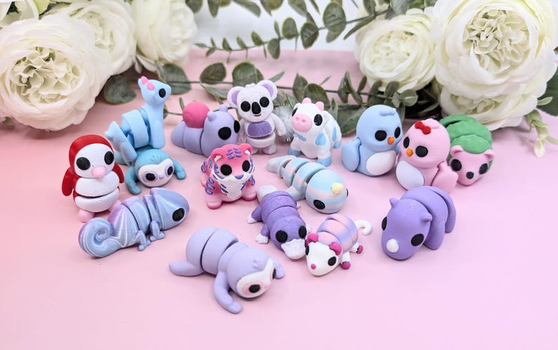 Valentine’s Day Animal Favors | Mini 3D Printed Articulated Zoo Animals ...