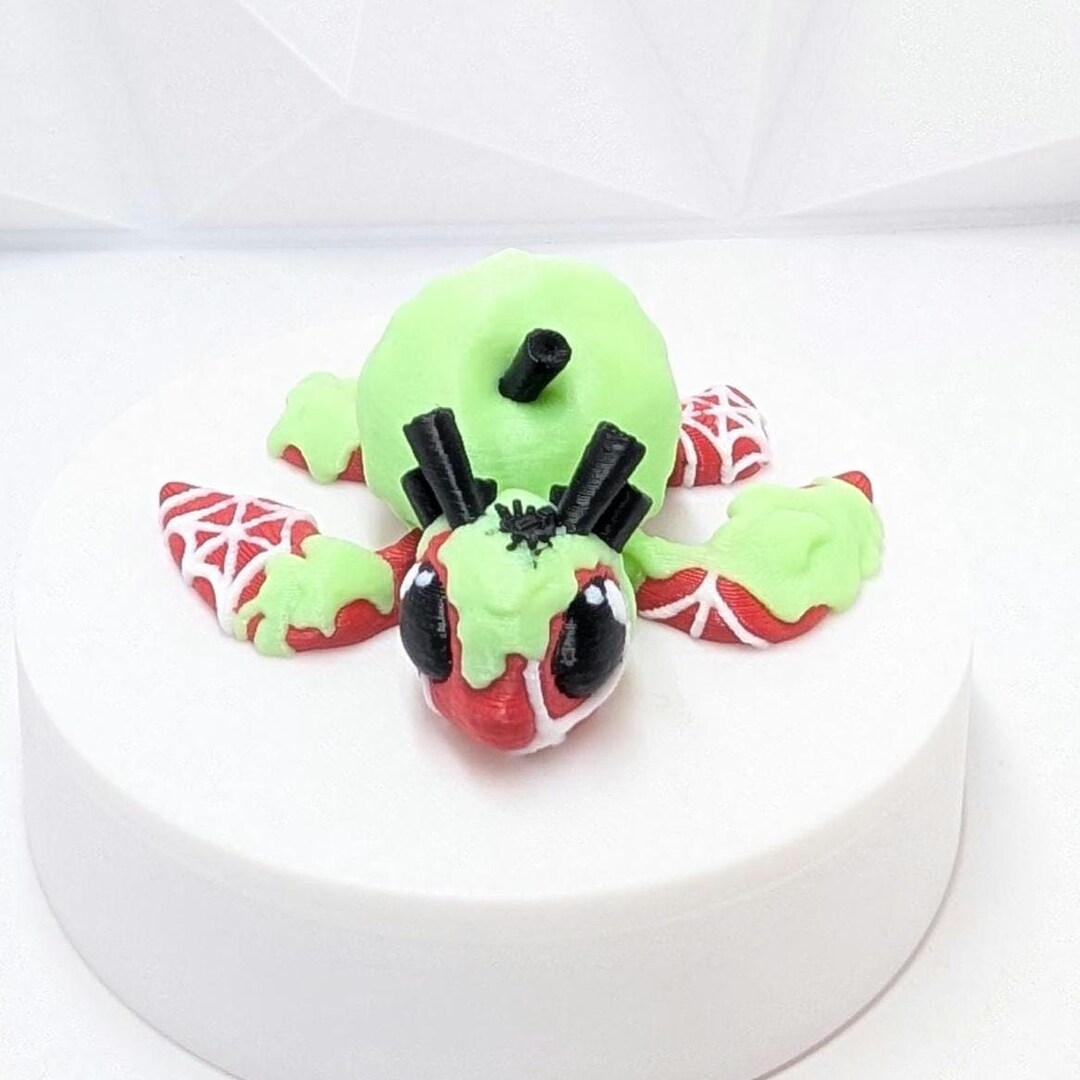 Glow in the Dark Cute Small Poison Apple Turtles 3D Printed Halloween ...