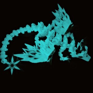 Long Baby Winterwings Articulated Dragon Snow Dragon Glows in the Dark ...
