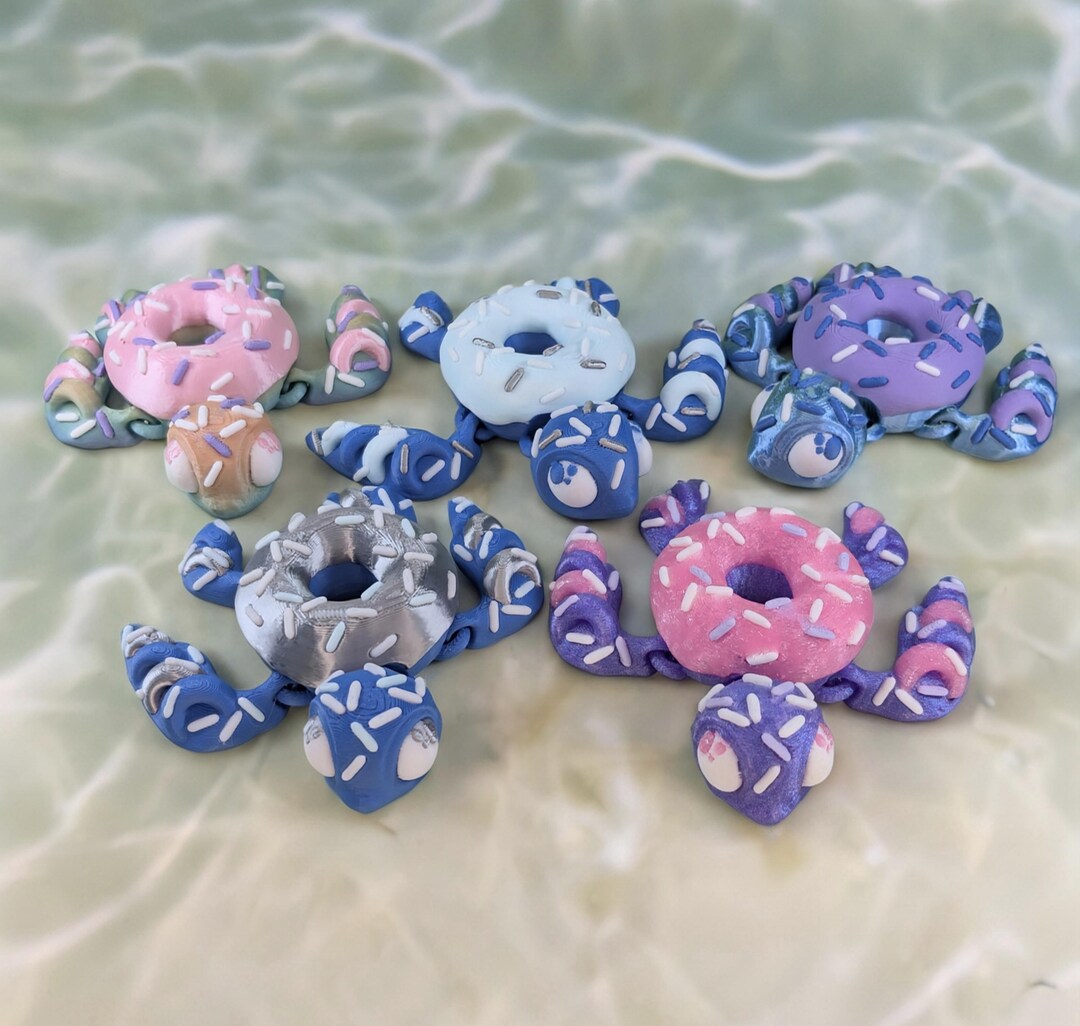 Donurtle Donut Turtle New Colors! 3D Printed Sea Creature - Etsy