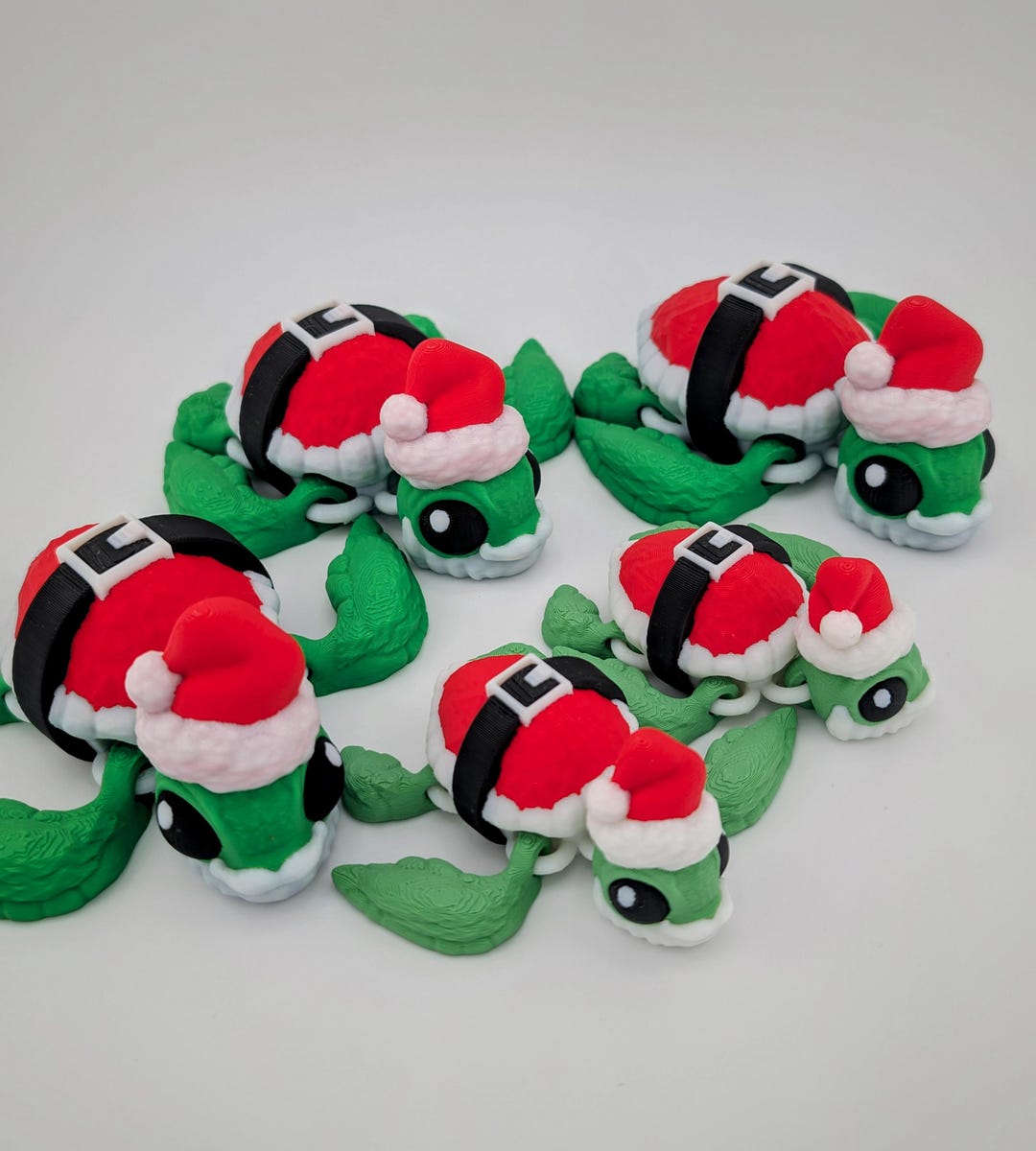 Santa Turtle 3D Printed Articulated Animal Christmas - Etsy