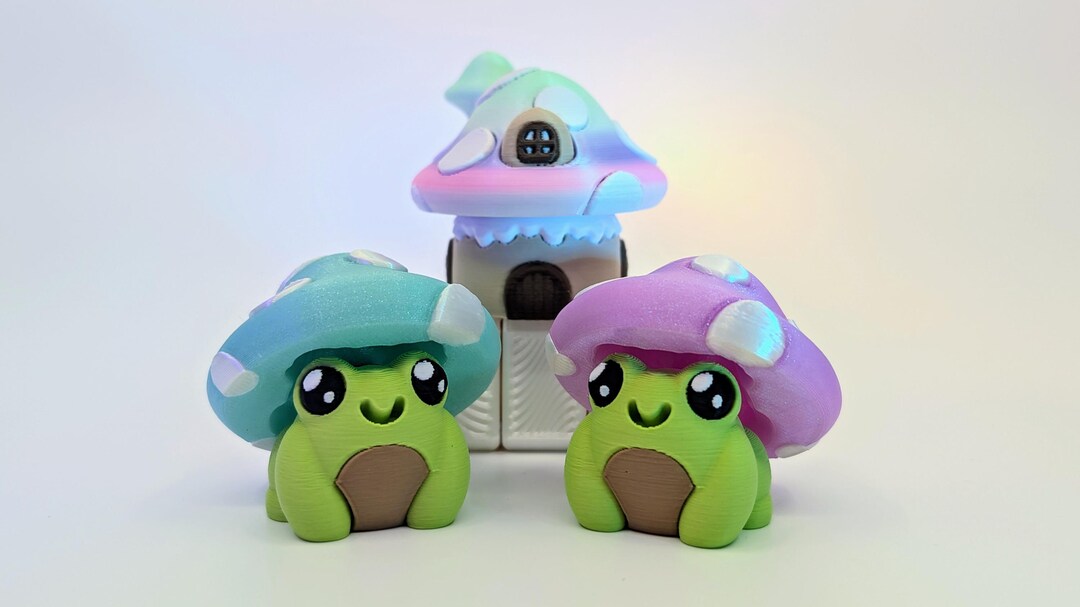 Mushroom Frog Fidget Clickers Gift Set – Cute 3D Printed Sensory Toy ...