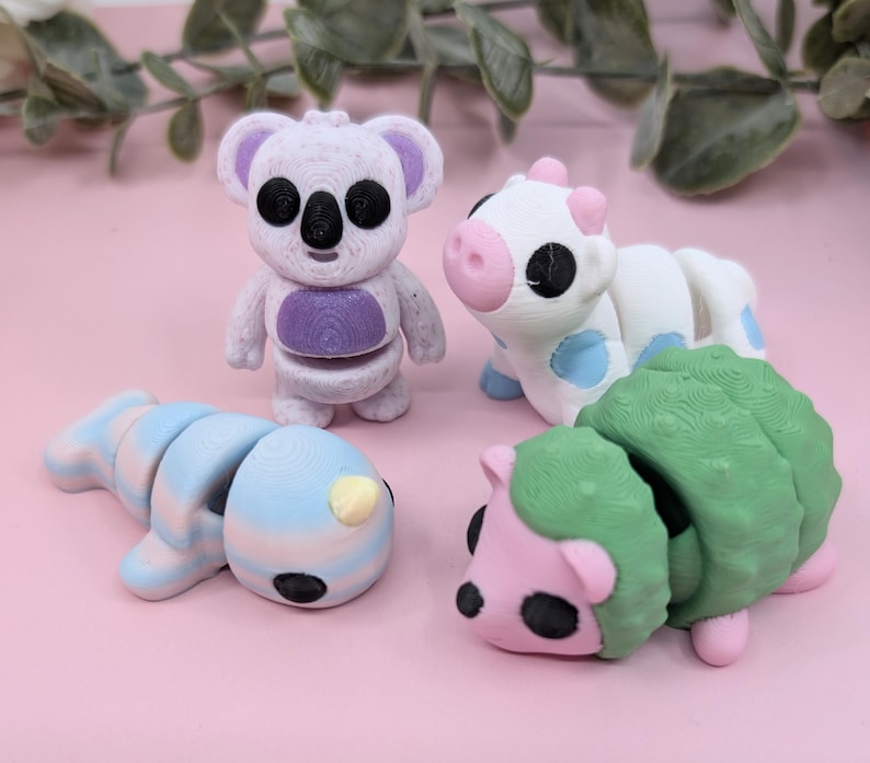 Valentine’s Day Animal Favors | Mini 3D Printed Articulated Zoo Animals ...