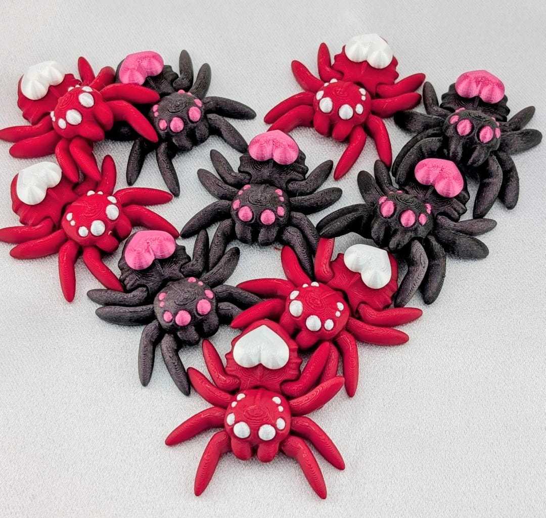 Heart Spider Fits in Your Hand! 3D Printed Available in 2 Colors! - Etsy