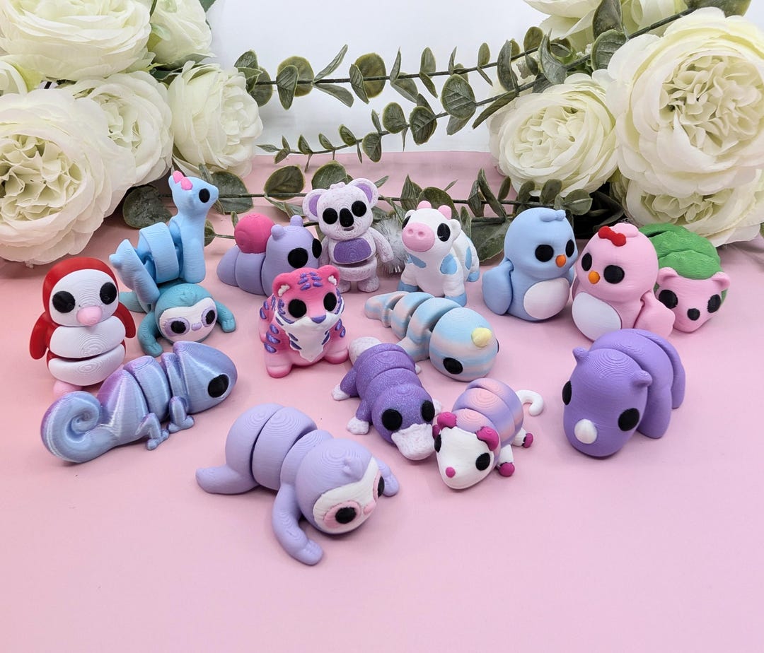 Valentine’s Day Animal Favors | Mini 3D Printed Articulated Zoo Animals ...