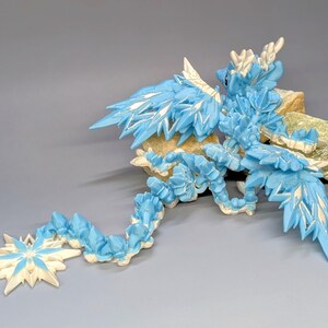 Long Baby Winterwings Articulated Dragon Snow Dragon Glows in the Dark ...