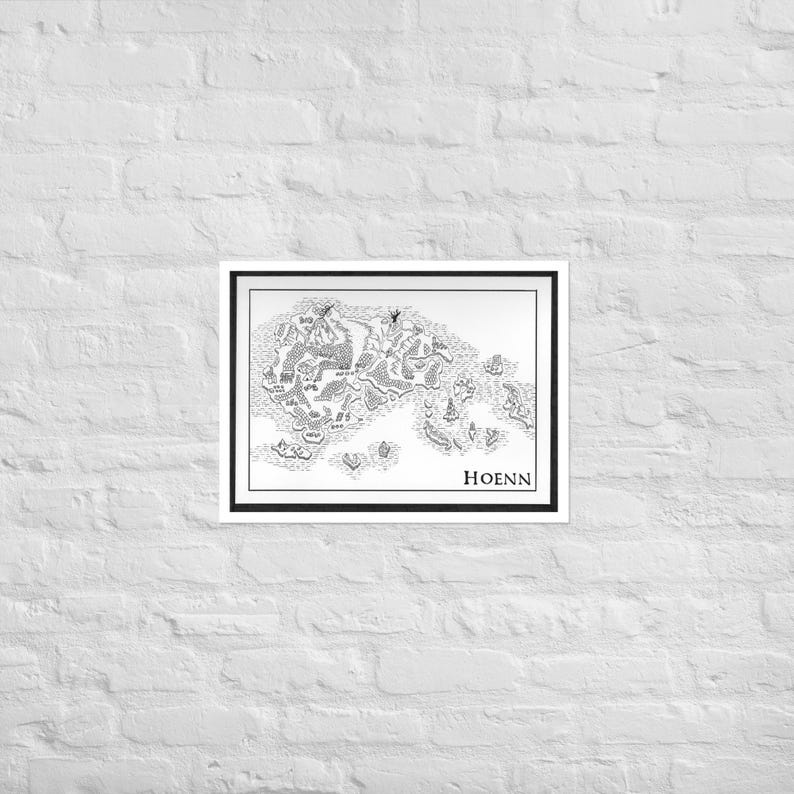 Pokemon Hoenn Fantasy Map (poster) - Etsy