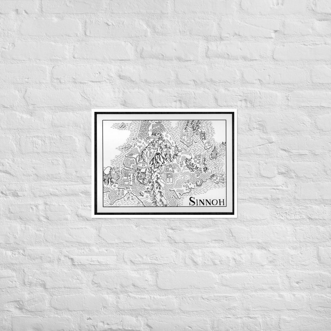 Sinnoh Fantasy Map (poster) - Etsy