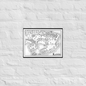 Pokemon Kanto Fantasy Map POSTER - Etsy