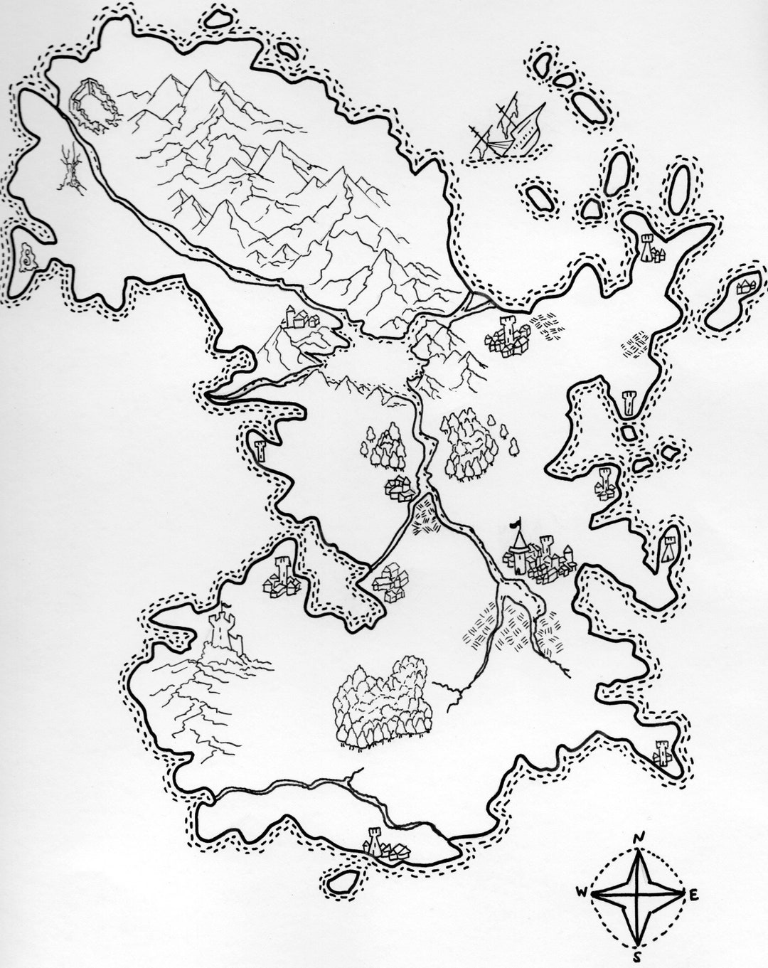 Fantasy Map for D&D (digital Image) - Etsy