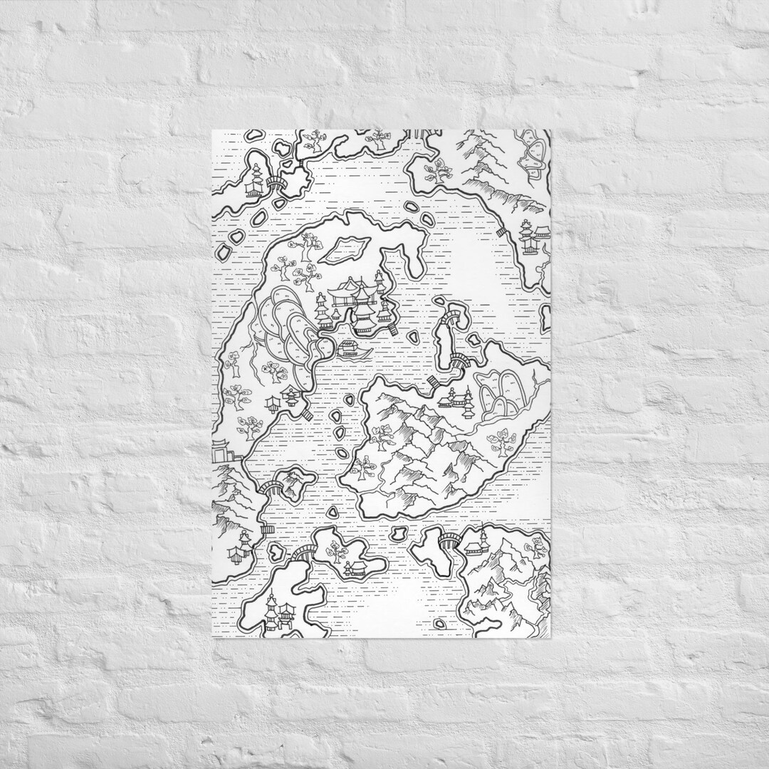 Fantasy Map for Dnd Homebrew Campaign POSTER - Etsy