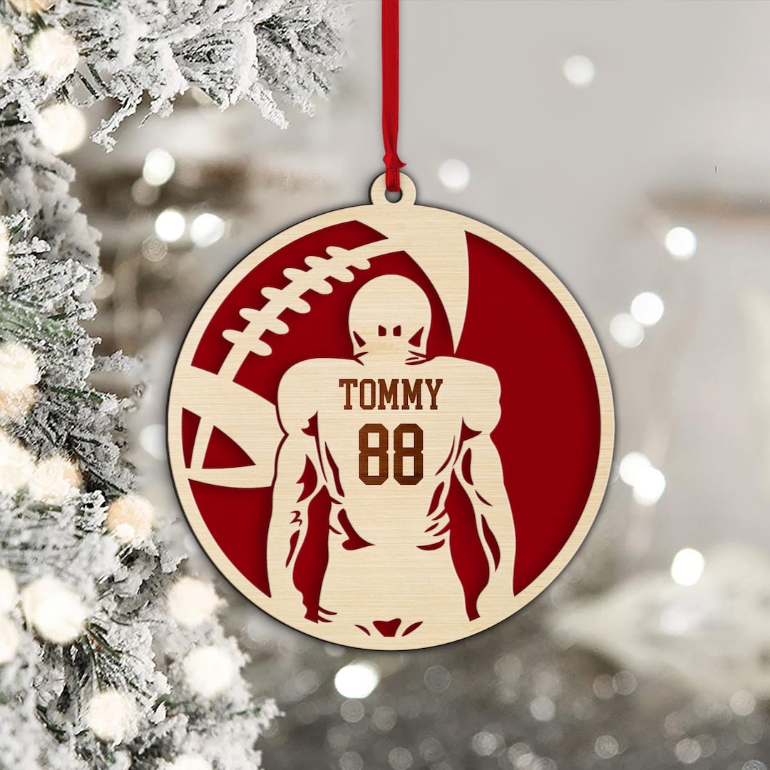 Personalized Football Christmas Ornament Gift for Football Player ...