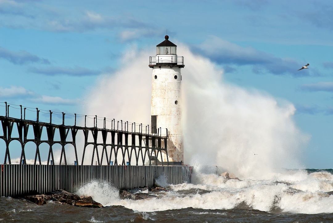 Manistee Lighthouse - Michigan Photography - Stock Photography - Made ...