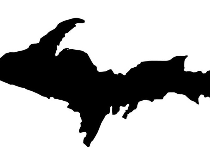 Upper Peninsula Silhouette Vinyl Decal - Etsy