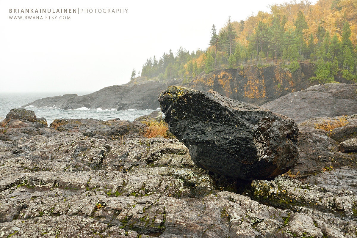 Black Rock's Black Rock Presque Isle Park Michigan Photography - Etsy