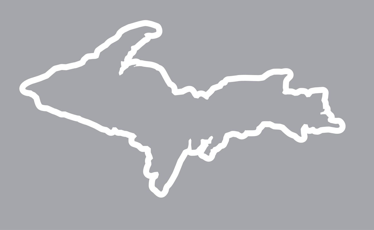 Upper Peninsula Silhouette Vinyl Decal - Etsy