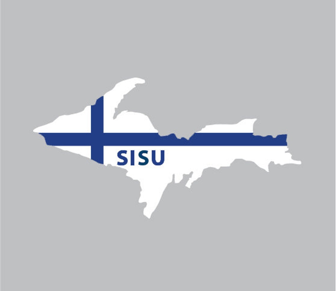 Upper Peninsula SISU Finnish Flag Vinyl Decal - Etsy