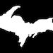 Upper Peninsula Silhouette Vinyl Decal - Etsy Canada