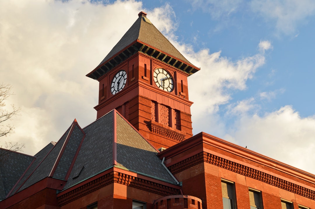 Mason County Courthouse Clocktower Ludington Michigan Photography Stock ...