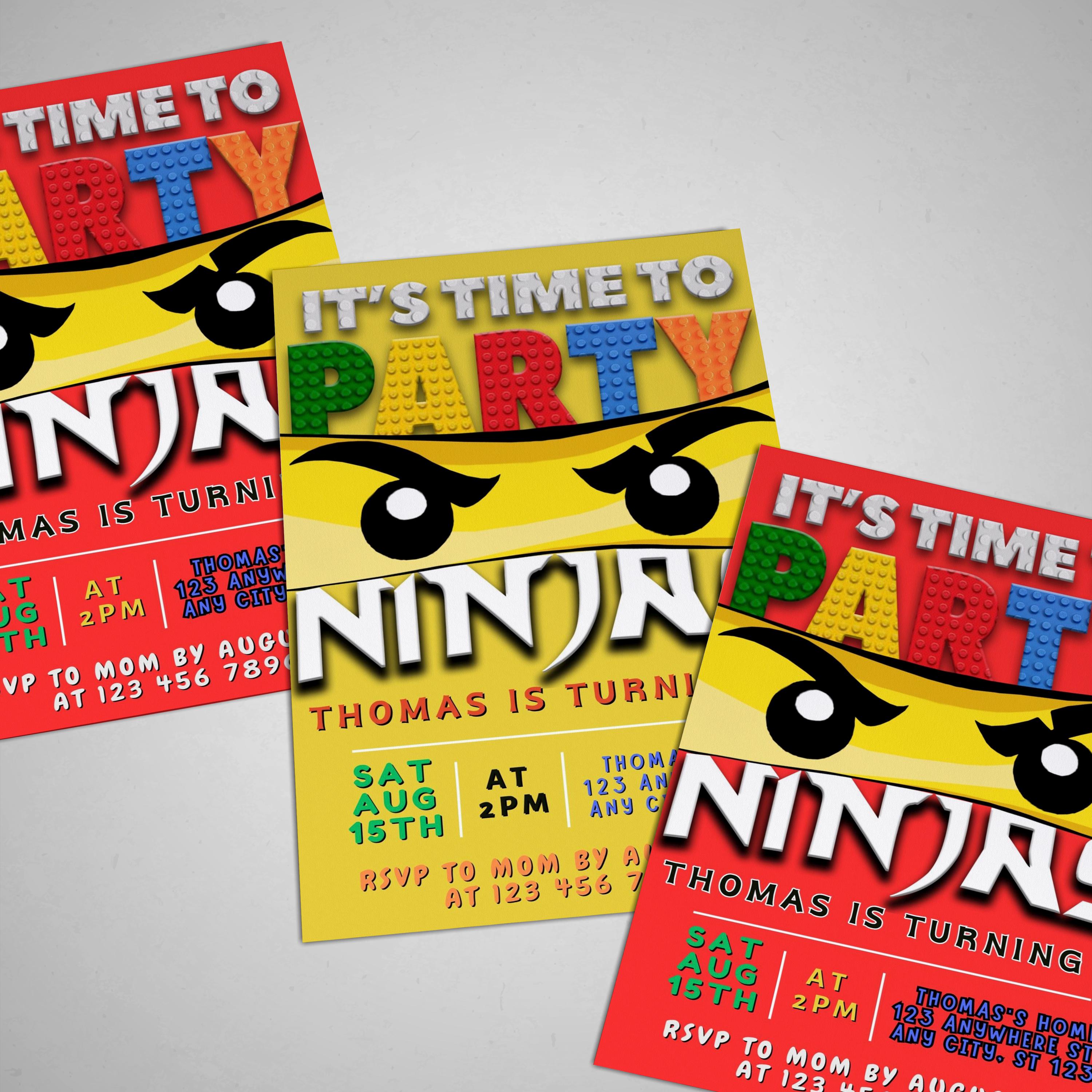 Editable Ninja Invitation, Kids Ninja Invite, Ninja Birthday Invite ...