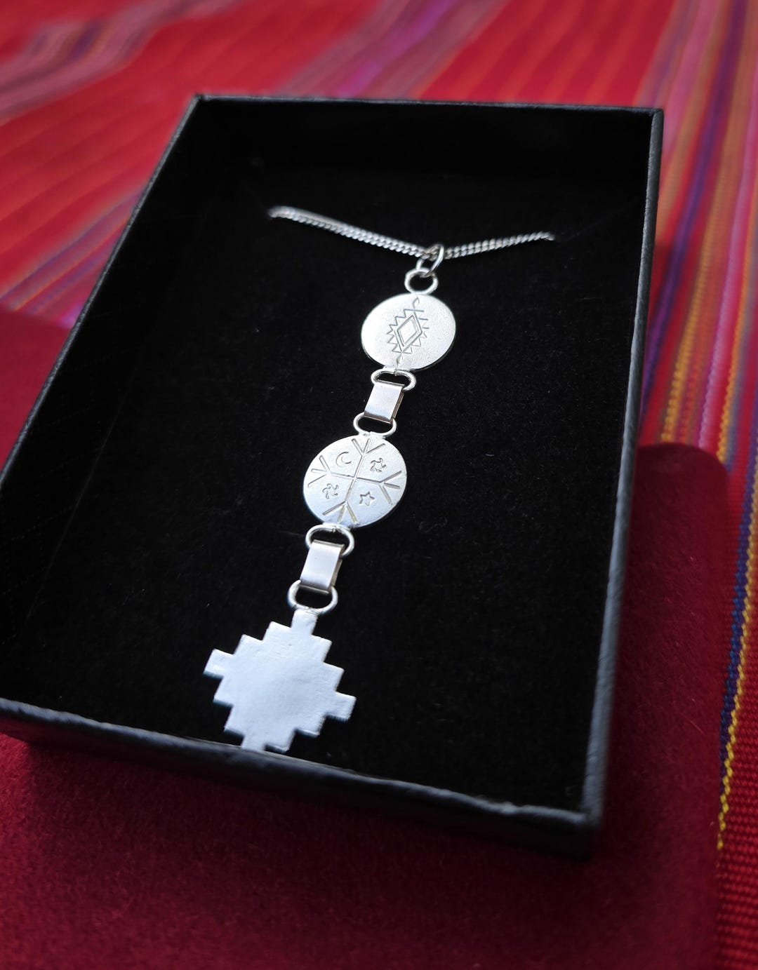 Mapuche Silver Necklace (sacred Trilogy) - Etsy