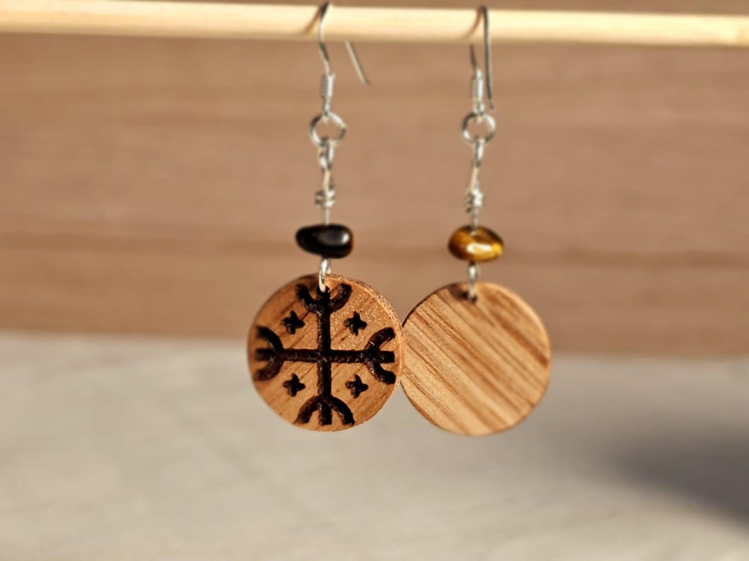 Mapuche Earrings Kultrun Symbol - Etsy