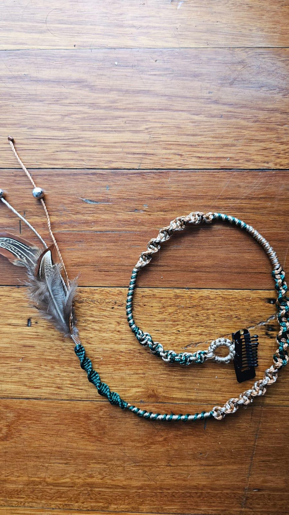 Bohemian Macrame Hair Wrap - Etsy