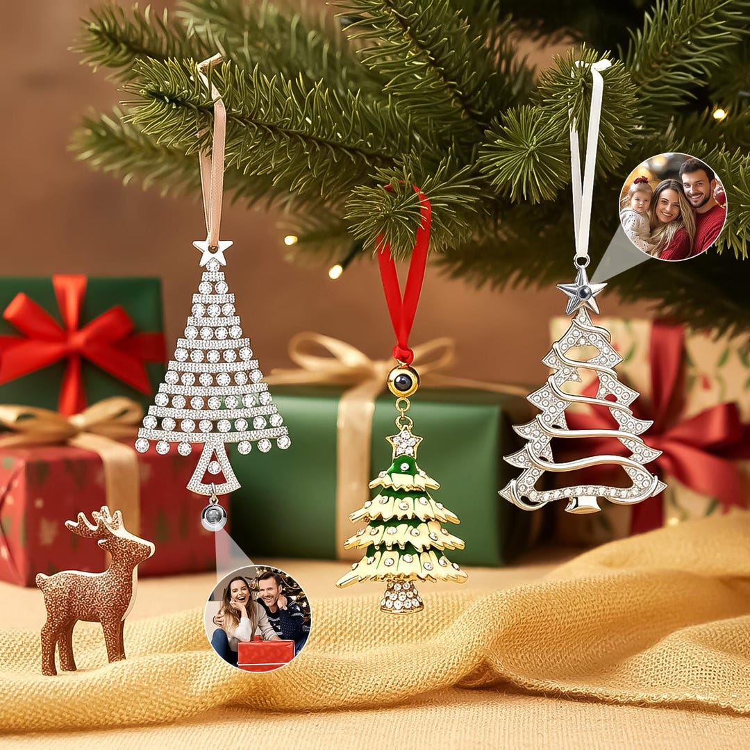 Custom Photo Projection Christmas Ornament – Personalized Memorial ...
