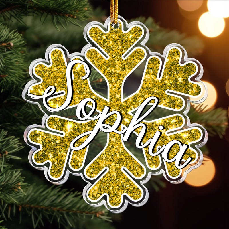 Acrylic Snowflake Ornament - Etsy