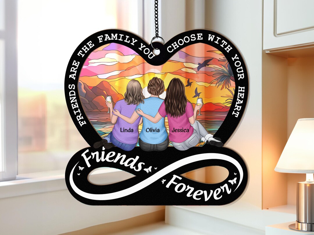 Macorner Personalized Friend Suncatcher Ornament, Friendship Forever ...